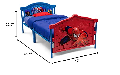 Marvel Spider-Man Plastic 3D-Footboard Twin Bed by Delta Children