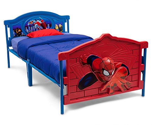 Marvel Spider-Man Plastic 3D-Footboard Twin Bed by Delta Children