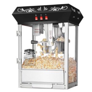 6127 Great Northern Popcorn Black GNP-800 All-Star Popcorn Popper Machine & Cart, 8oz