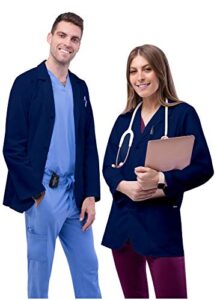 adar universal unisex lab coats - classic 31" consultation lab coat - 805 - navy - 3x