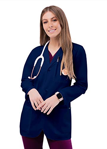 Adar Universal Unisex Lab Coats - Classic 31" Consultation Lab Coat - 805 - Navy - 3X