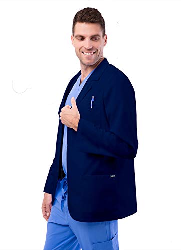 Adar Universal Unisex Lab Coats - Classic 31" Consultation Lab Coat - 805 - Navy - 3X