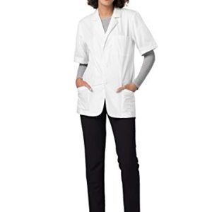 Adar Universal Unisex Lab Coats - Short Sleeve 31" Consultation Lab Coat - 2816 - White - 3X