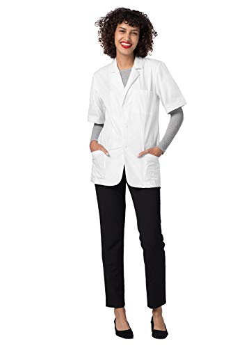 Adar Universal Unisex Lab Coats - Short Sleeve 31" Consultation Lab Coat - 2816 - White - 3X