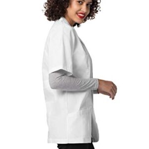 Adar Universal Unisex Lab Coats - Short Sleeve 31" Consultation Lab Coat - 2816 - White - 3X