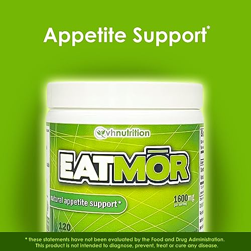 VH Nutrition Eatmor | Appetite Stimulant* Weight Gain Pills* for Men and Women | Formulated with Gentian, Ginger, Alfalfa | 120 Capsules