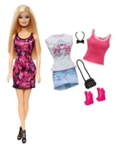 barbie doll and fashion giftset