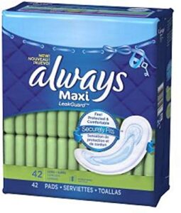 always maxi long pads - super - 42 ct