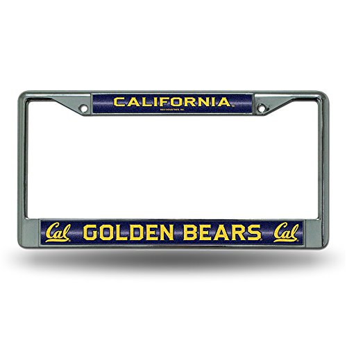 Rico Industries NCAA Cal Berkeley Golden Bears Classic Bling License Plate Chrome Frame 12" x 6"