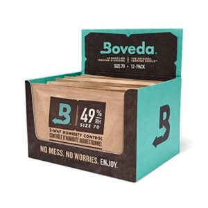 boveda 49% two-way humidity control replacement packs for boveda starter kits for music – 12 pack – moisture absorbers for instrument cases – humidifier packs – individually wrapped hydration packets