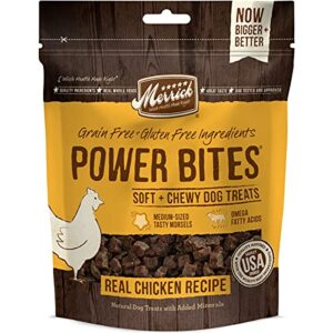 merrick power bites natural grain free gluten free soft & chewy chews dog treats