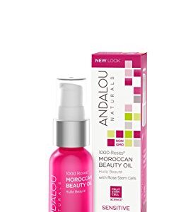 Andalou Naturals 1000 Roses Moroccan Beauty Oil Ounce, White, rose, 1 Fl Oz