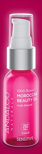 Andalou Naturals 1000 Roses Moroccan Beauty Oil Ounce, White, rose, 1 Fl Oz