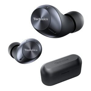 technics true wireless multipoint bluetooth earbuds with microphone, hifi, clear calls, long battery life, lightweight comfort fit, alexa built in, eah-az40-k (black)