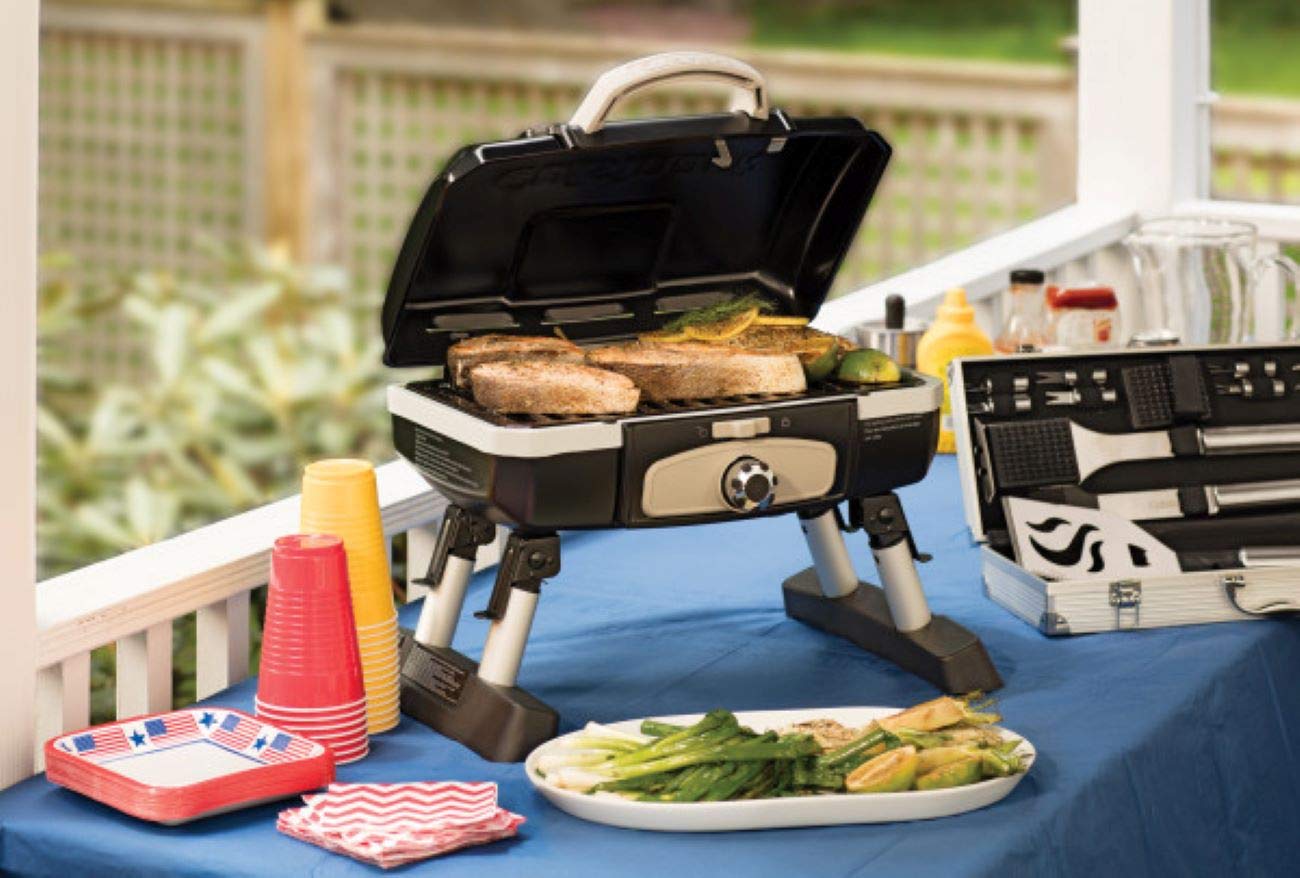 Cuisinart CGG-180TB Portable Propane, Petit Gourmet Tabletop Gas Grill, Black