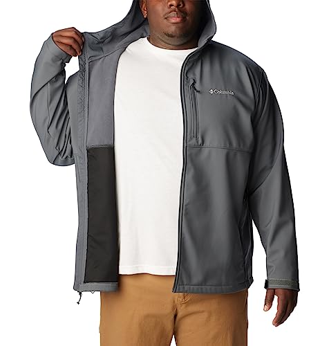 Columbia Men's Ascender Hooded Softshell Jacket, Graphite, Medium