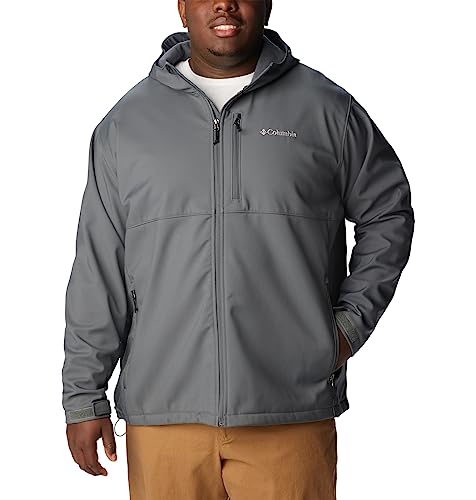 Columbia Men's Ascender Hooded Softshell Jacket, Graphite, Medium