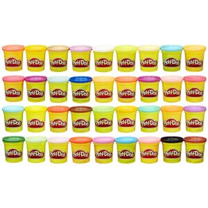 play-doh modeling compound 36 pack case of colors, perfect for halloween treat bags, party favors, non-toxic, assorted colors, 3 oz cans (amazon exclusive)