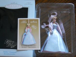 hallmark "billions of dreams" barbie porcelain club exclusive ornament 2004