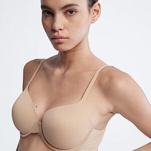 Calvin Klein Women's Perfectly Fit Lightly Lined T-Shirt Bra with Memory Touch, Bare, 36B