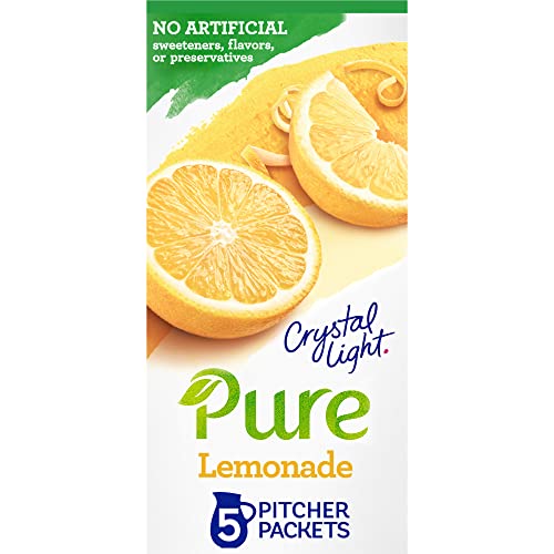 Crystal Light Pure Lemonade Naturally Flavored Powdered Drink Mix 5 Count Pitcher Packets