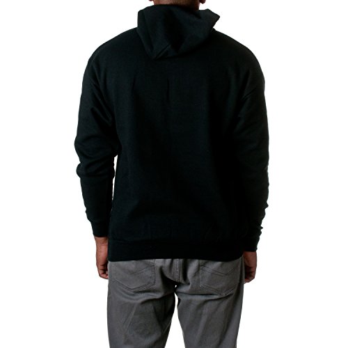 Hanes Men's Pullover EcoSmart Hooded Sweatshirt, Black, Large