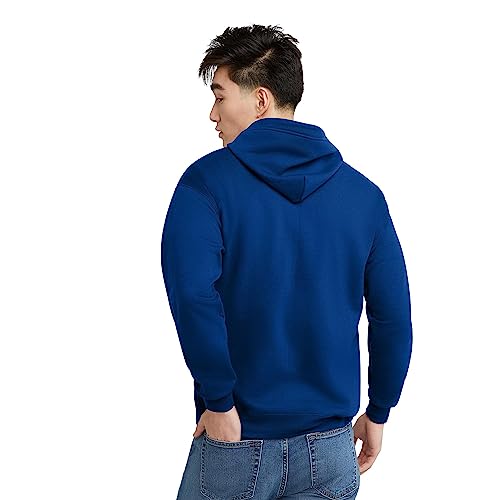 Hanes Men's Full-Zip Eco-Smart Hoodie, Deep Royal, Large