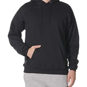 Hanes Men's Ultimate Cotton Heavyweight Pullover Hoodie Sweatshirt, Black, Large