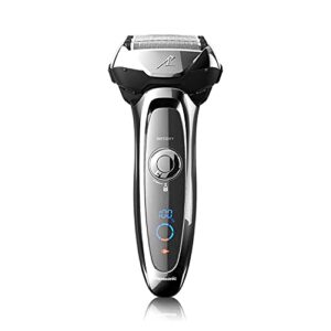 panasonic arc5 electric razor for men with pop-up trimmer, wet/dry 5-blade electric shaver with intelligent shave sensor and multi-flex pivoting head – es-lv65-s (silver)