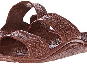 Surf Ware Brown Rubber Sandal, Hawaiian Classics Slide Slipper (8)