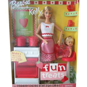 Mattel Barbie & Kelly Fun Treats - Barbie Doll & Kelly Doll with Oven & Kitchen Accessories