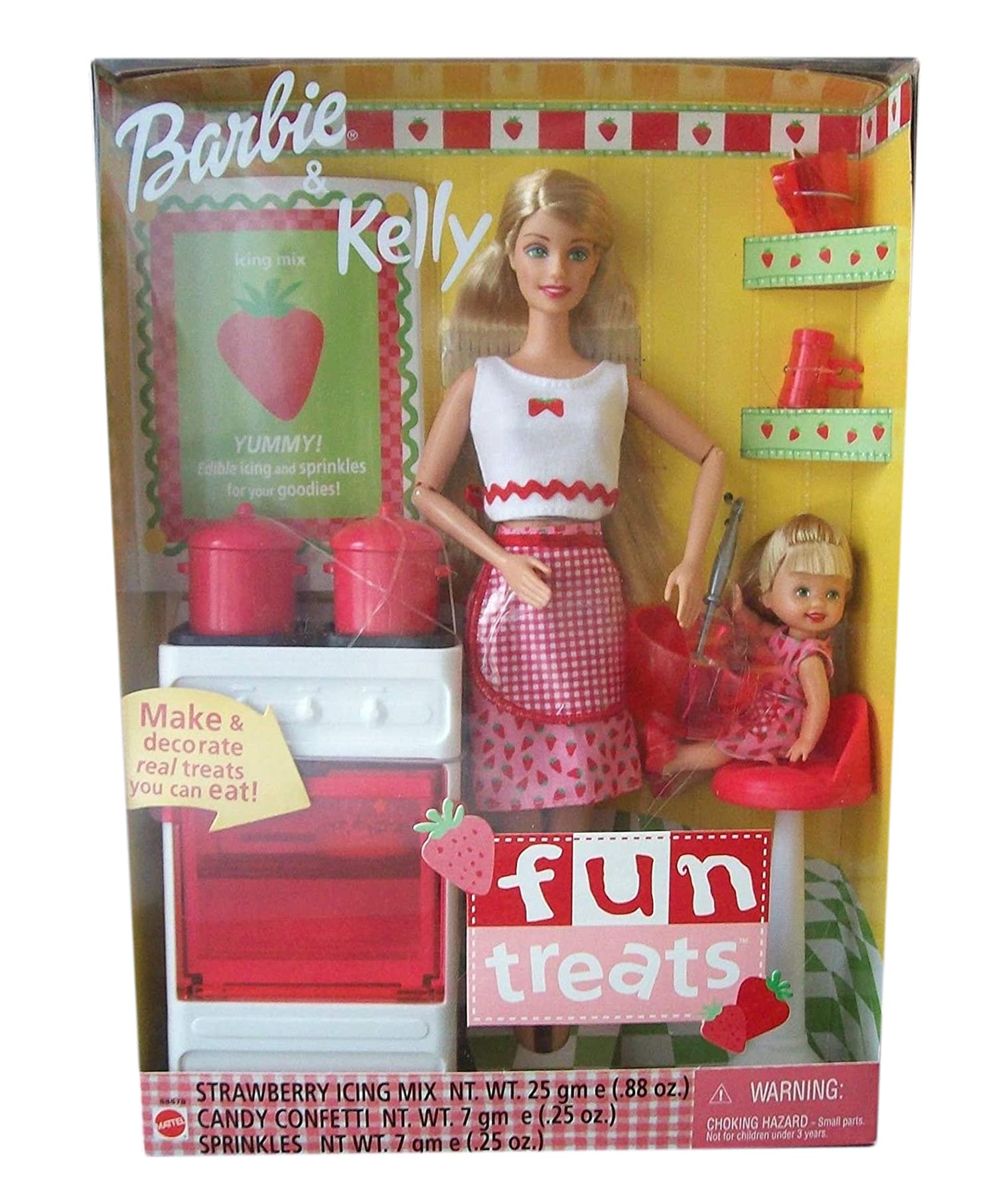 Mattel Barbie & Kelly Fun Treats - Barbie Doll & Kelly Doll with Oven & Kitchen Accessories