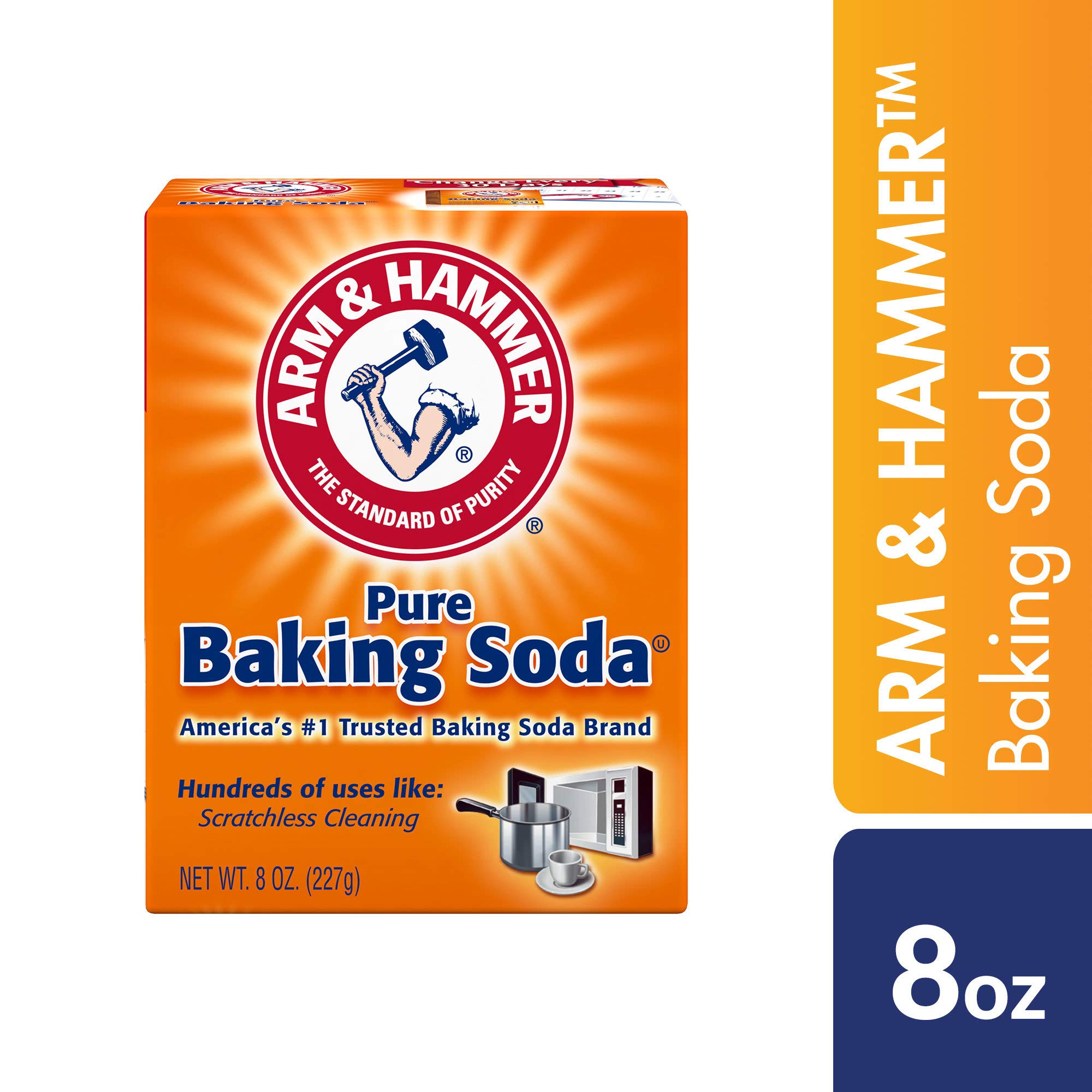 Arm & Hammer Pure Baking Soda, 8oz, Pack of 2