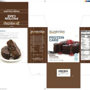 WonderSlim Protein Cake Mix, Double Chocolate, 130 Calories, 12g Protein (7ct)