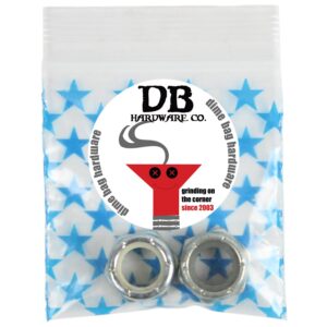 Dime Bag Hardware Generic Kingpin Nuts Silver for Skateboard Longboard Trucks 2 pc Set