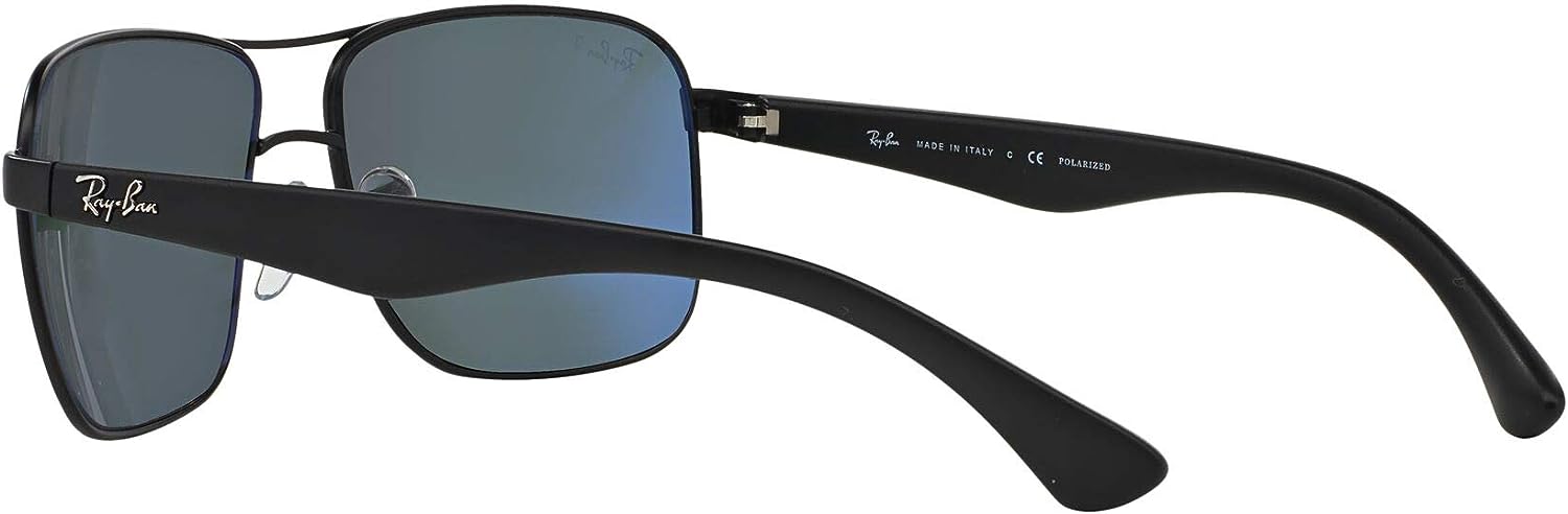 Ray-Ban Men's Rb3516 Metal Square Sunglasses