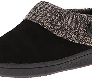 Clarks Women's Knit Scuff Slipper, Black, 8 M US