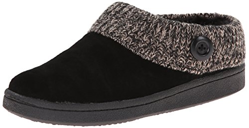 Clarks Women's Knit Scuff Slipper, Black, 8 M US