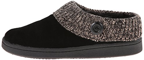 Clarks Women's Knit Scuff Slipper, Black, 8 M US