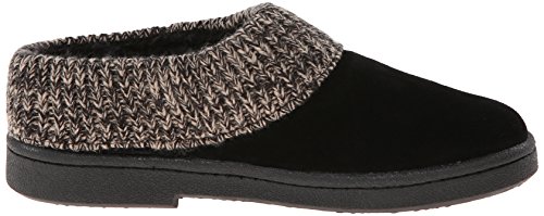 Clarks Women's Knit Scuff Slipper, Black, 8 M US