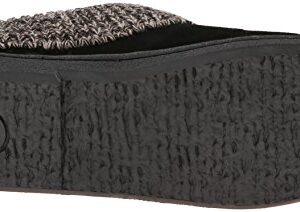 Clarks Women's Knit Scuff Slipper, Black, 8 M US