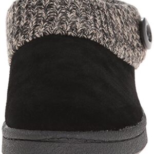 Clarks Women's Knit Scuff Slipper, Black, 8 M US