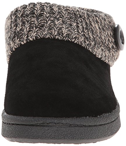 Clarks Women's Knit Scuff Slipper, Black, 8 M US