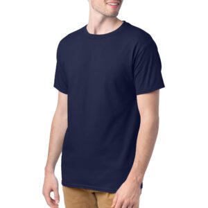 Hanes mens Essentials Short Sleeve T-shirt Value Pack (4-pack) athletic t shirts, Navy, Medium US