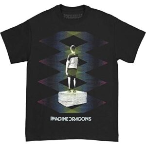 bravado men's imagine dragons zig zag t-shirt , black, x-large