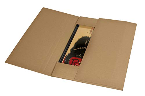 Aviditi Brown Kraft Jumbo Mailing Boxes, 28" x 22" x 6", Pack of 20, Jumbo Easy-Fold, Crush-Proof, for Shipping, Mailing and Storing