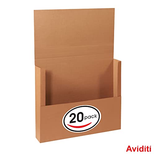 Aviditi Brown Kraft Jumbo Mailing Boxes, 28" x 22" x 6", Pack of 20, Jumbo Easy-Fold, Crush-Proof, for Shipping, Mailing and Storing