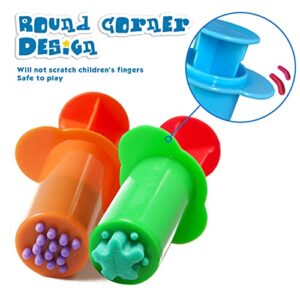 RIMOBUL 10 Pack Clay Dough Tools Set & Play Dough Non-Toxic Modeling Dough Extruders Set - Assorted Colors