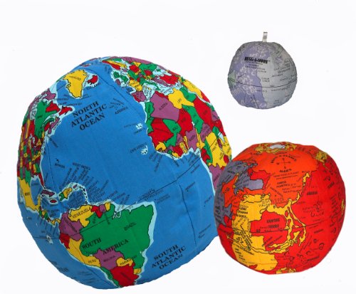 Hugg-A-Planet Earth, Moon, and Mars 3 Piece - Soft Plush Globe for Learning, for Kids Teens Adults, for Teachers and Parents, Educational Toy