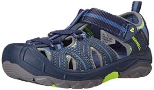 merrell hydro sport sandal, navy/green, 9 us unisex little kid